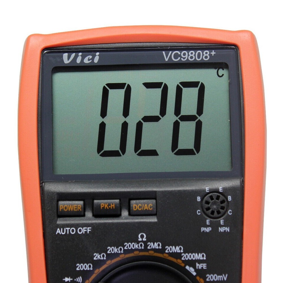 VICI VC9808+ Digital Multimeter Smart Auto Range 1000V 20A Ohm Hz ...
