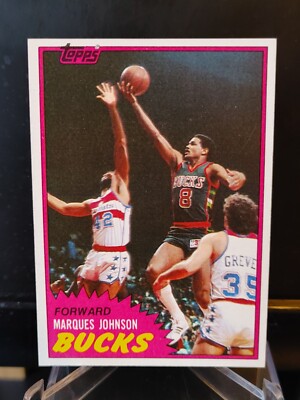 Marques Johnson 1981-82 Topps basketball #24 - Milwaukee Bucks - NM ...