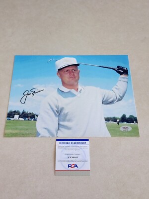 JACK NICKLAUS SIGNED 8X10 PHOTO PSA DNA THE MASTERS THE GOLDEN BEAR PGA ...
