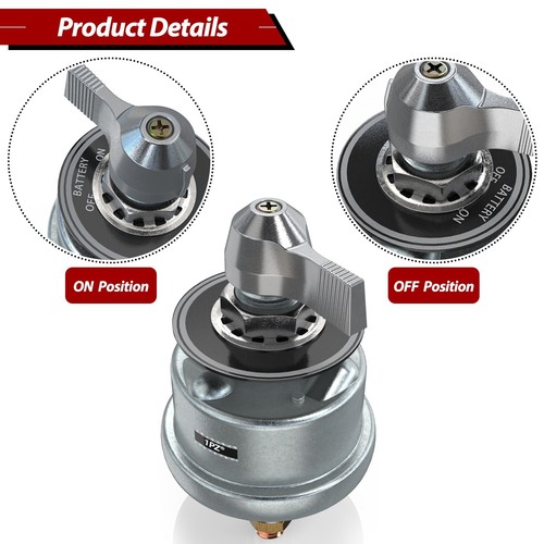 12V Master Battery Disconnect Switch 2 post SPST Kill Cut Off Nascar ...