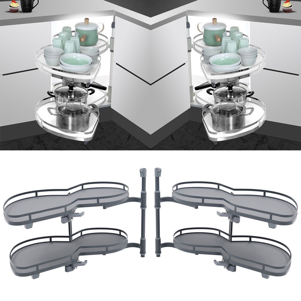 2 Tiers Storage Units Modern Slide Out Kitchen Cabinet Base Unit Larder ...