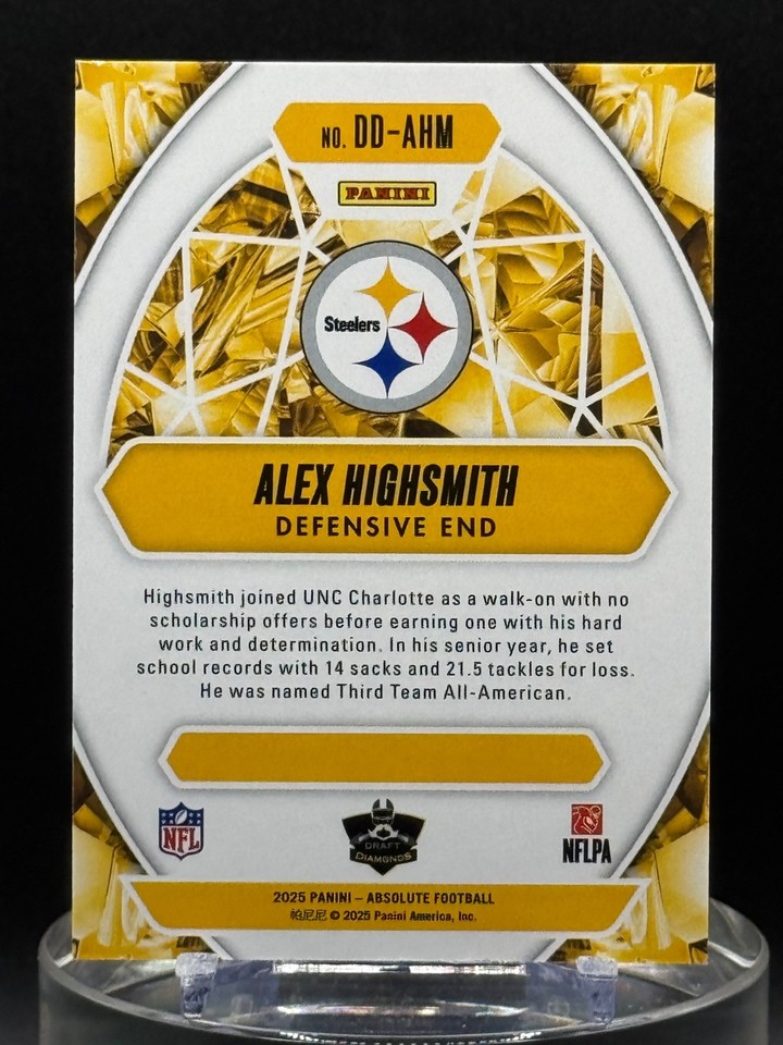 Alex Highsmith - DRAFT DIAMONDS - 2025 Panini Absolute #DD-AHM ...