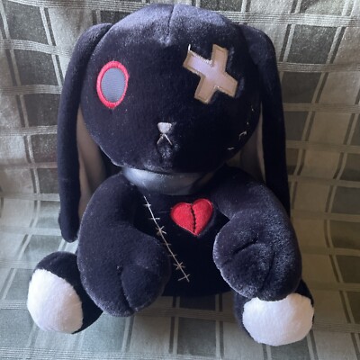 🕸️ Creepy Goth Bunny Plush Crazy Rabbit Plushie Spooky Gothic Bunny ...