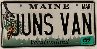 Vanity JUN JUNIPER JUNIE S VAN license plate June Juno Junia Junaid ...