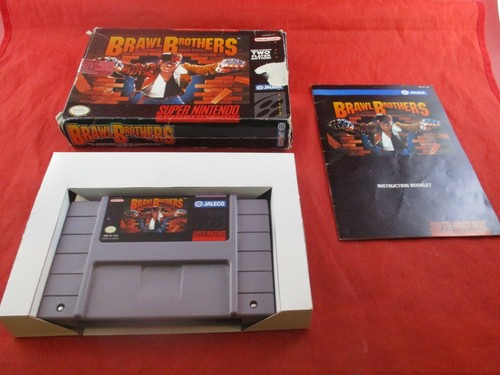 Brawl Brothers Super Nintendo SNES COMPLETE w/ Box manual game WORKS ...