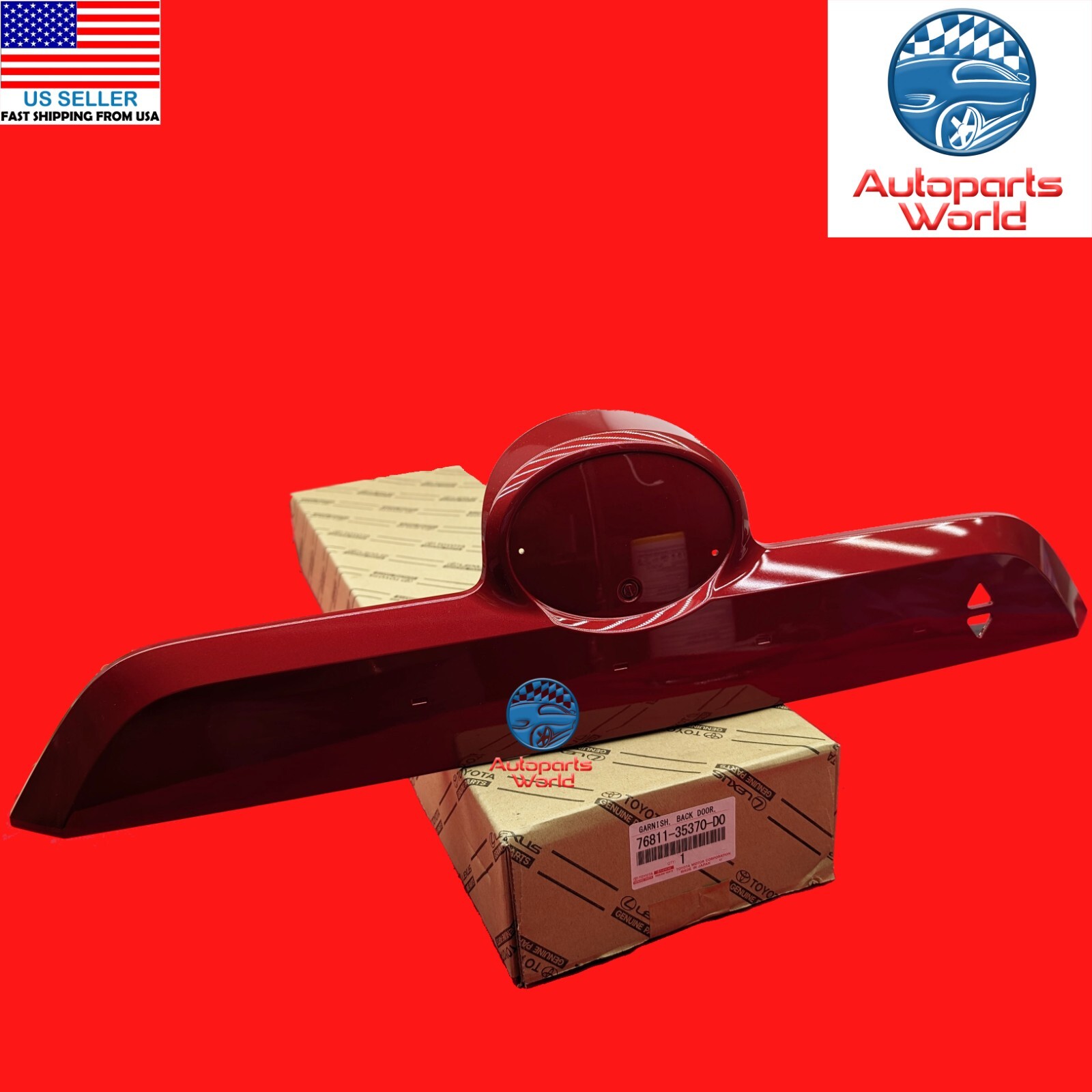 GENUINE OEM TOYOTA 20-24 4RUNNER RED 3R3 LIFTGATE FINISH PANEL 76811 ...