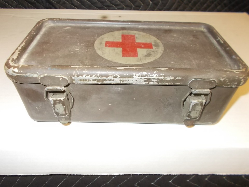 US ARMY Medical First Aid Kit For Medic Vehicles, Metal Box | eBay