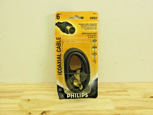 Philips RG59 Coaxial Cable 6 ft Video PH61212 Connects Video Components ...