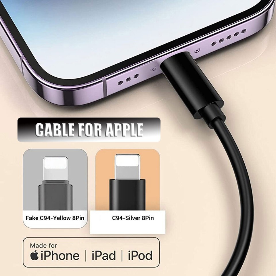 2-Pack 3ft USB-C to iPhone Cable Fast Charger for iPhone 11 Pro Max ...