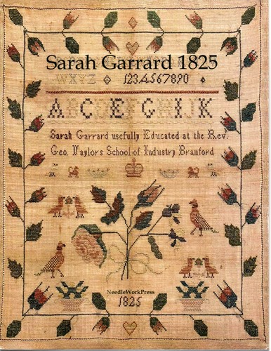 Needlework Press Sarah Garrard 1825 Sampler Reproduction Rose Baskets ...