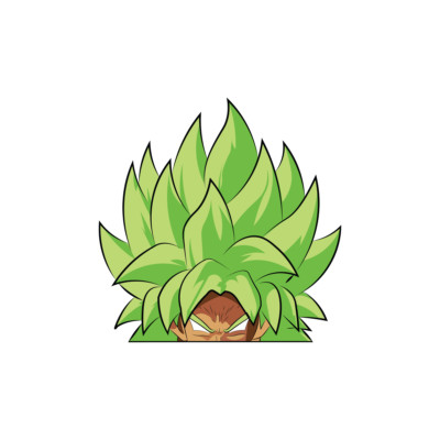Dragon Ball Super Broly Anime Decor Peeker Sticker Vinyl Decal Sticker ...