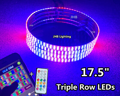 JHB 17.5" TRIPLE ROW Remote APP CHASING Flow illuminated LED Wheel ...