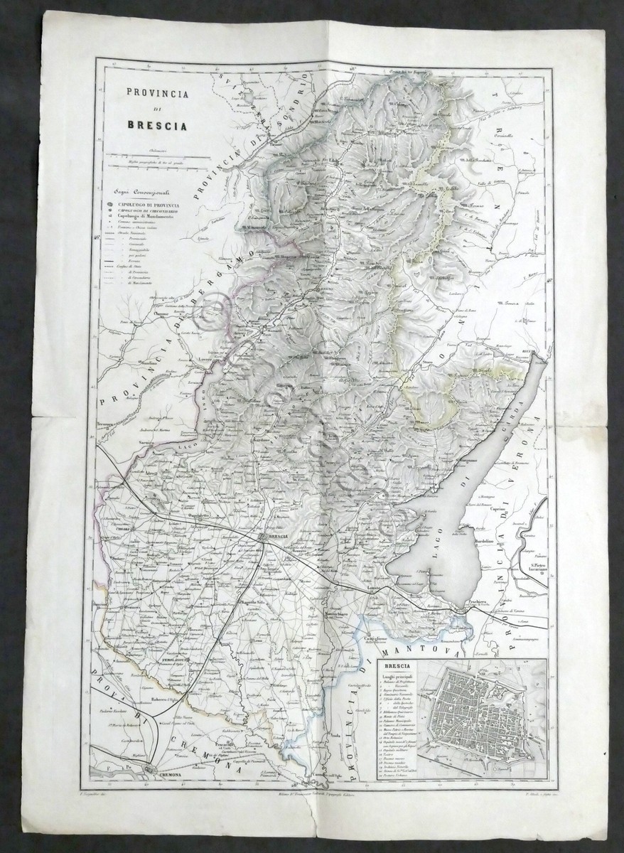 Carta Geografica Provincial Di Brescia Carta Geografica Provinciale