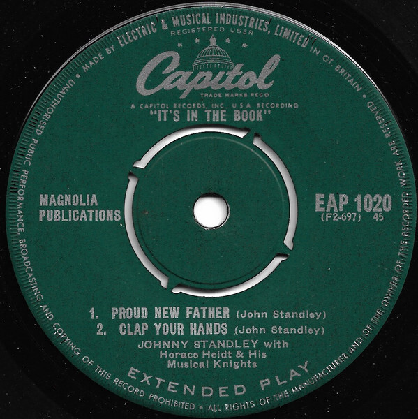 Johnny Standley - It's In The Book (7", EP, RP) | eBay