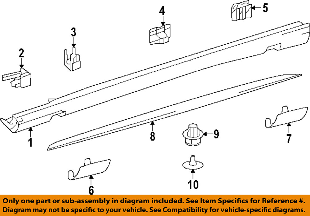 MERCEDES OEM 14-16 E350 Exterior-Rocker Molding Rear Bracket 2126980214 ...