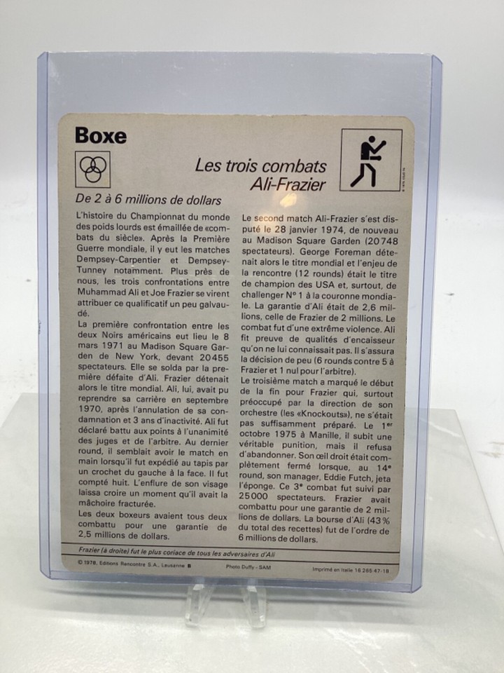 1976-80 French Sportcaster 16 265 #47-18 Joe Frazier/Muhammad Ali | eBay UK