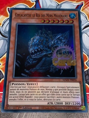 Carte YU GI OH COELACANTHE LE ROI DES MERS MILLAIRE MAZE-FR036 | eBay