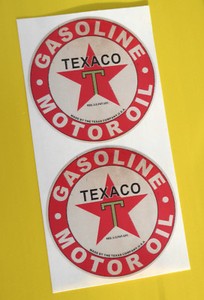 HOT ROD Retro worn 'TEXACO MOTOR OIL' vintage GAS AND OIL Sticker Decal ...
