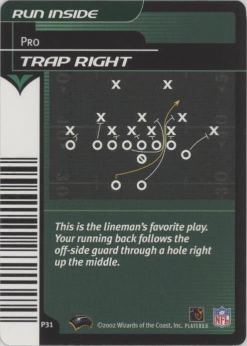 2002-03 NFL Showdown - Plays Offense Trap Right #P31 for sale online | eBay