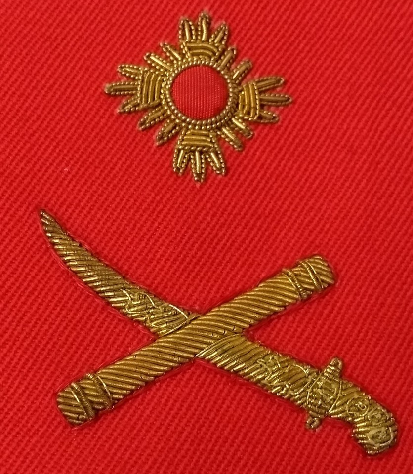 BDF Major General Rank Shoulder Slide & Gold Raised Insignia Botswana ...