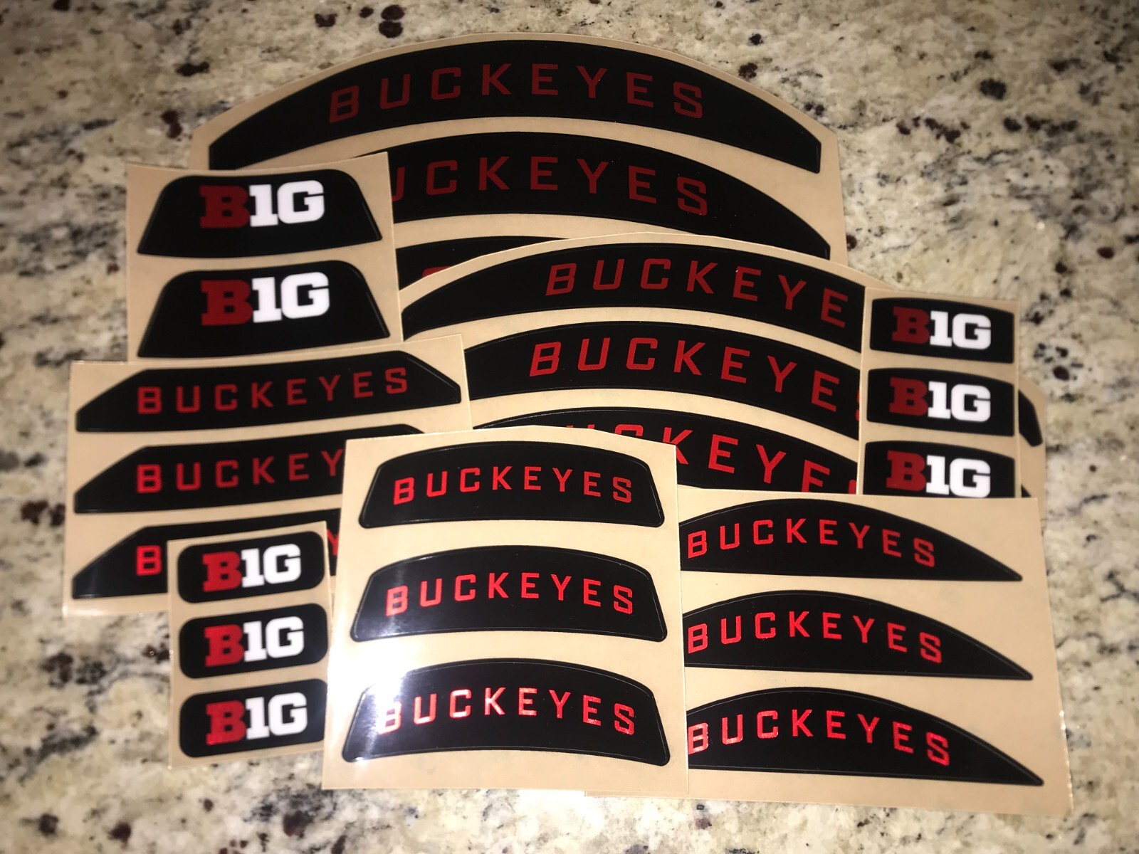 OHIO STATE BUCKEYES Chrome Bumper Football Helmet Decals Qty (1) FULL ...