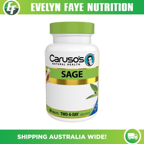 CARUSO'S NATURAL HEALTH Sage - 50 Tablets | Menopause | Memory | eBay ...
