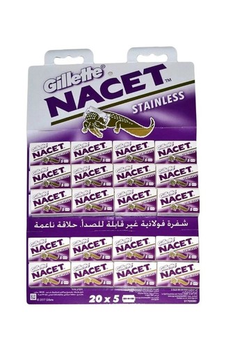 200 Gilette NACET STAINLESS Double Edge Razor Blades Made in Russia ...