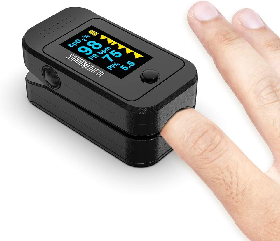 Dual Color OLED Pulse Oximeter Fingertip, Blood Oxygen Saturation ...