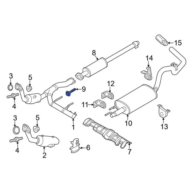 Genuine Ford Muffler & Pipe Bolt W714717-S439 | eBay