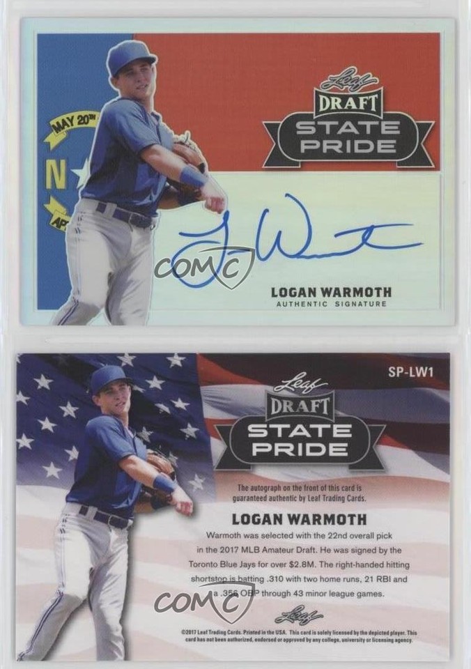 2017 Leaf Metal Draft State Pride Logan Warmoth #SP-LW1 Auto 3b3 | eBay