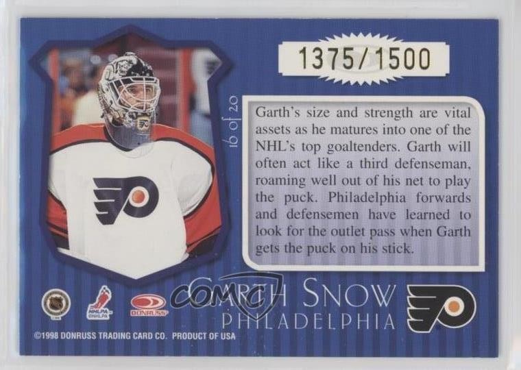 1997-98 Donruss Priority Postmaster Generals 1375/1500 Garth Snow #16 ...