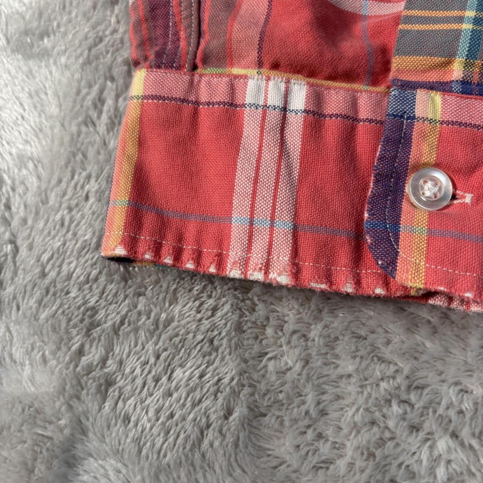 Polo Ralph Lauren Shirt Mens Large Red Plaid Button Down Long Sleeve ...