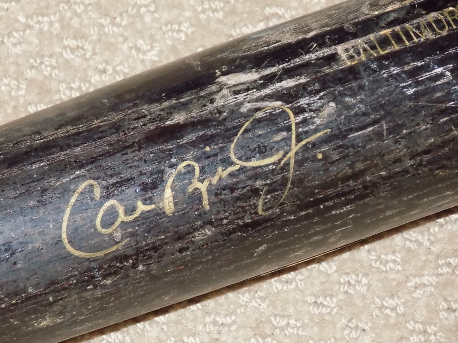 Cal Ripken Jr H&B Game Used Signed Bat Baltimore Orioles HOF PSA GU 10 ...