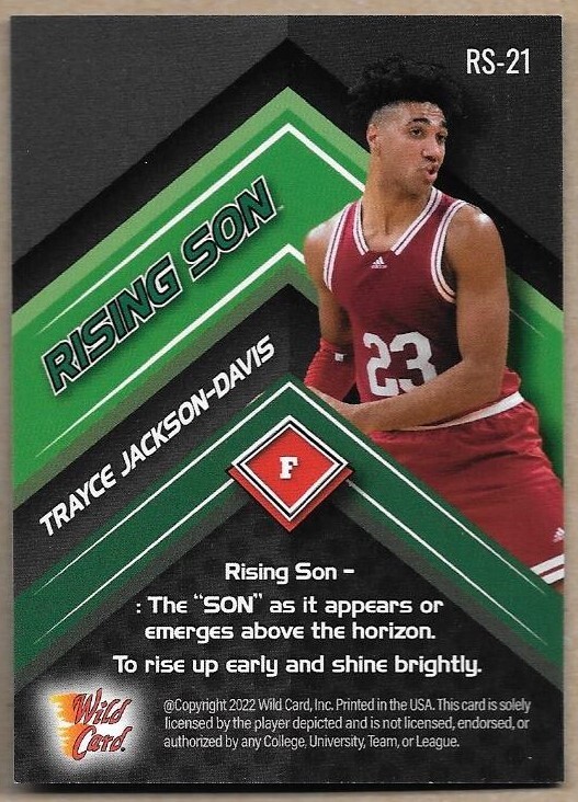 2021-22 Wild Card Alumination Trayce Jackson-Davis 6/10 PRC HoloLux ...