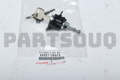 6905126070 Genuine Toyota CYLINDER & KEY SET, DOOR LOCK, RH 69051-26070 ...