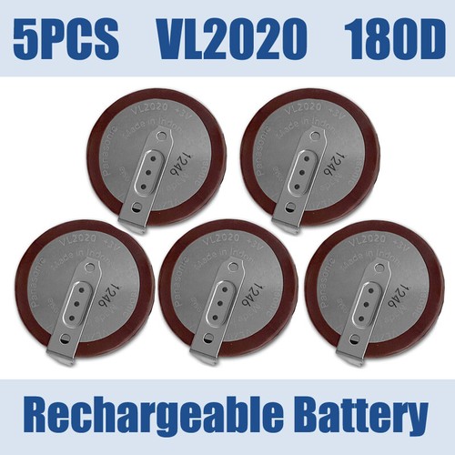 5PCS VL2020/HAN Rechargeable Button Coin Battery 3V For Remote Car ...