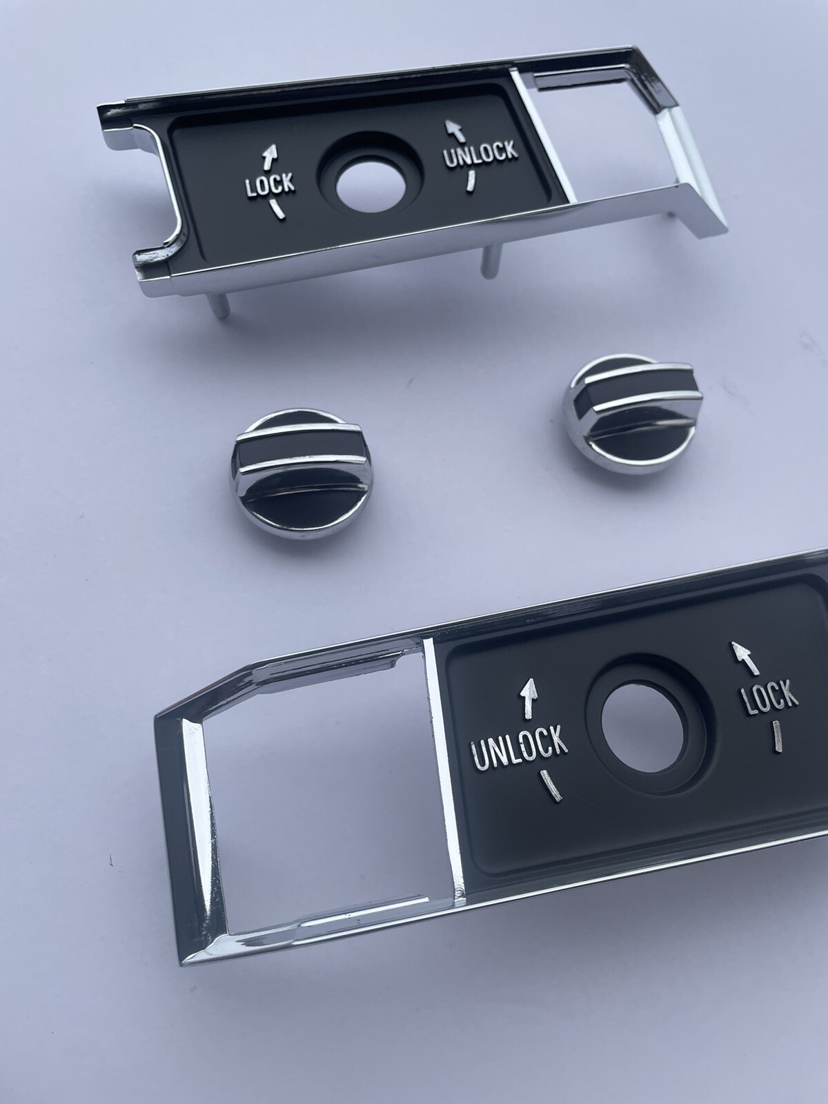 68-77 Corvette Door Lock Knob bezel + Lock Knobs 4 piece kit | eBay