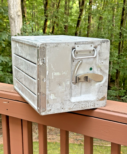 Scarce ~ Alitalia Airline Aluminum Galley Box ~ Aviation Container ...