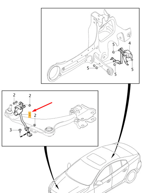 Volvo Xc60 I Xc70 V70 III V60 Niveau Sensor LWR Xenon vorn links ...