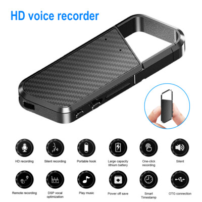 Mini Spy Digital Audio Recorder Keychain Voice Dictaphone Mp3 Lecture ...