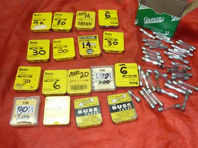 Lot of Vintage Glass Fuses BUSS Littelfuse NOS Auto Fuses over 120 ...