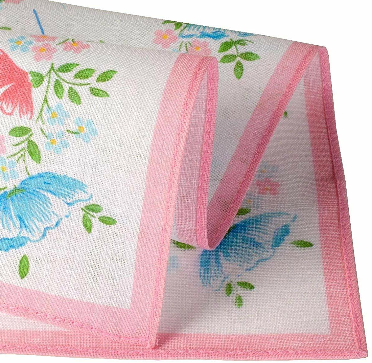 Rosewood Women's Cotton Floral Pattern Handkerchief 12 Pieces US | eBay