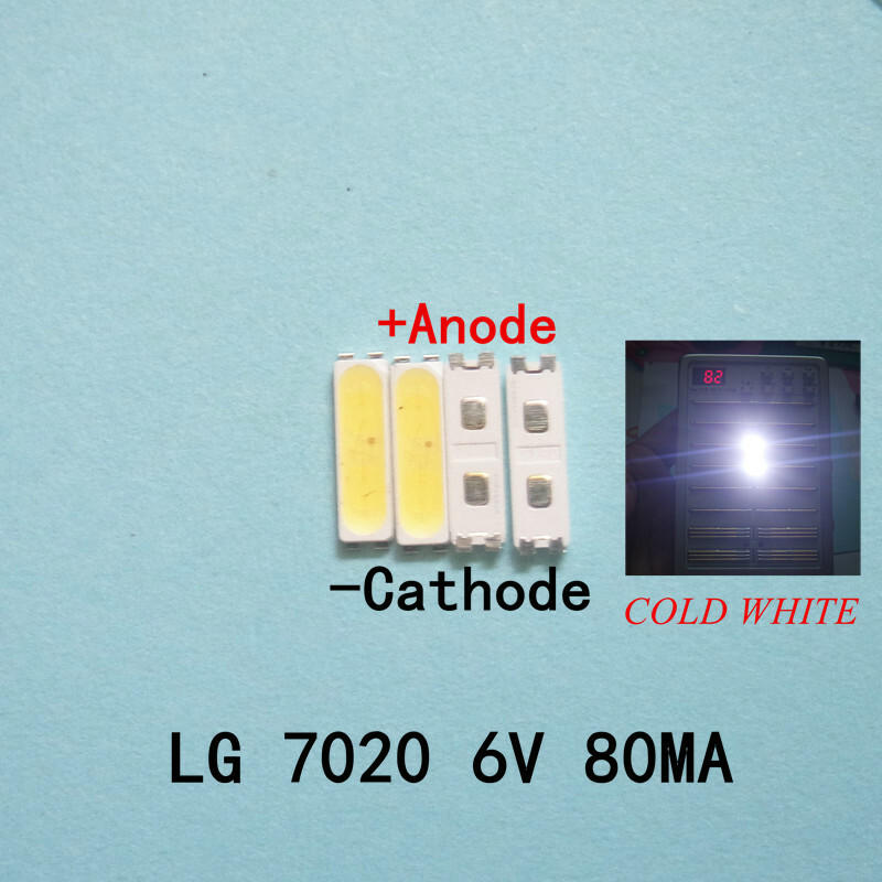 100pcs 7020 6V Lamp Beads 80mA for LED TV Backlight Strip Bar,Repair TV ...