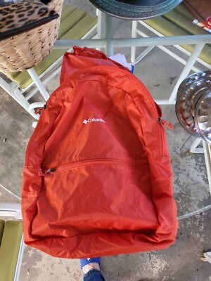 NWT Columbia Packable Lightweight 21L Orange Nylon Backpack Camping | eBay