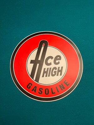 Ace High Custom Gas Pump or Oil Can Decal | eBay