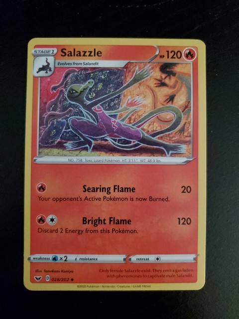 Pokémon TCG Salazzle Sword & Shield Base Set 028/202 Regular Uncommon ...