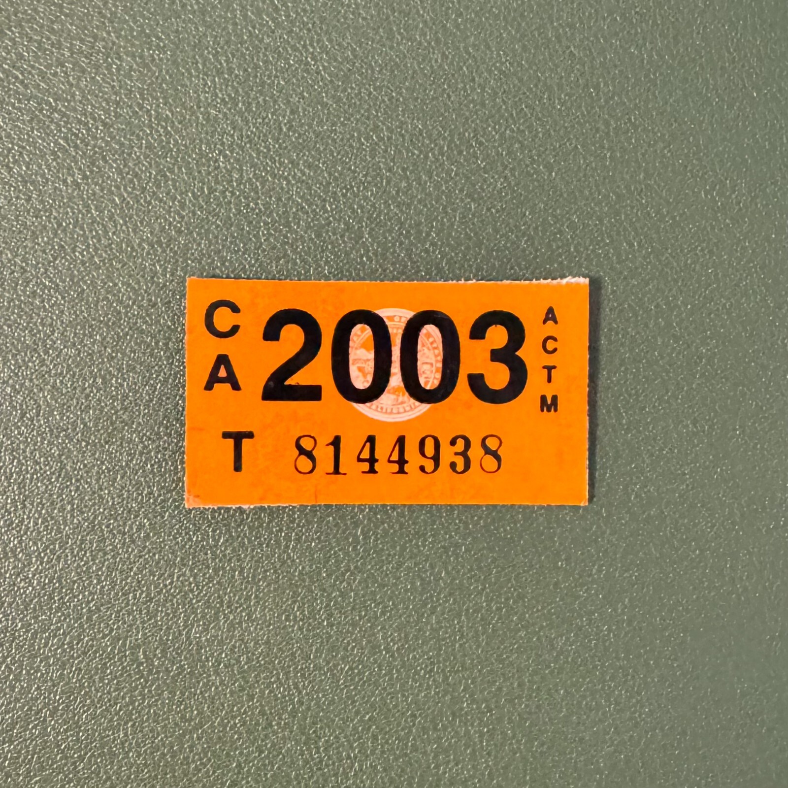 Authentic CALIFORNIA 2003 License Plate Sticker Tag Tab - New Thin ...