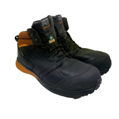 Timberland PRO Men's Mid Reaxion CT Safety Work Boots A21RU Black Size ...