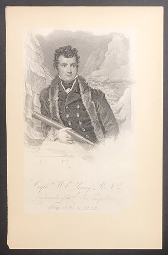 Arctic and Polar Explorer William Edward Parry Circa 1825 Stipple ...
