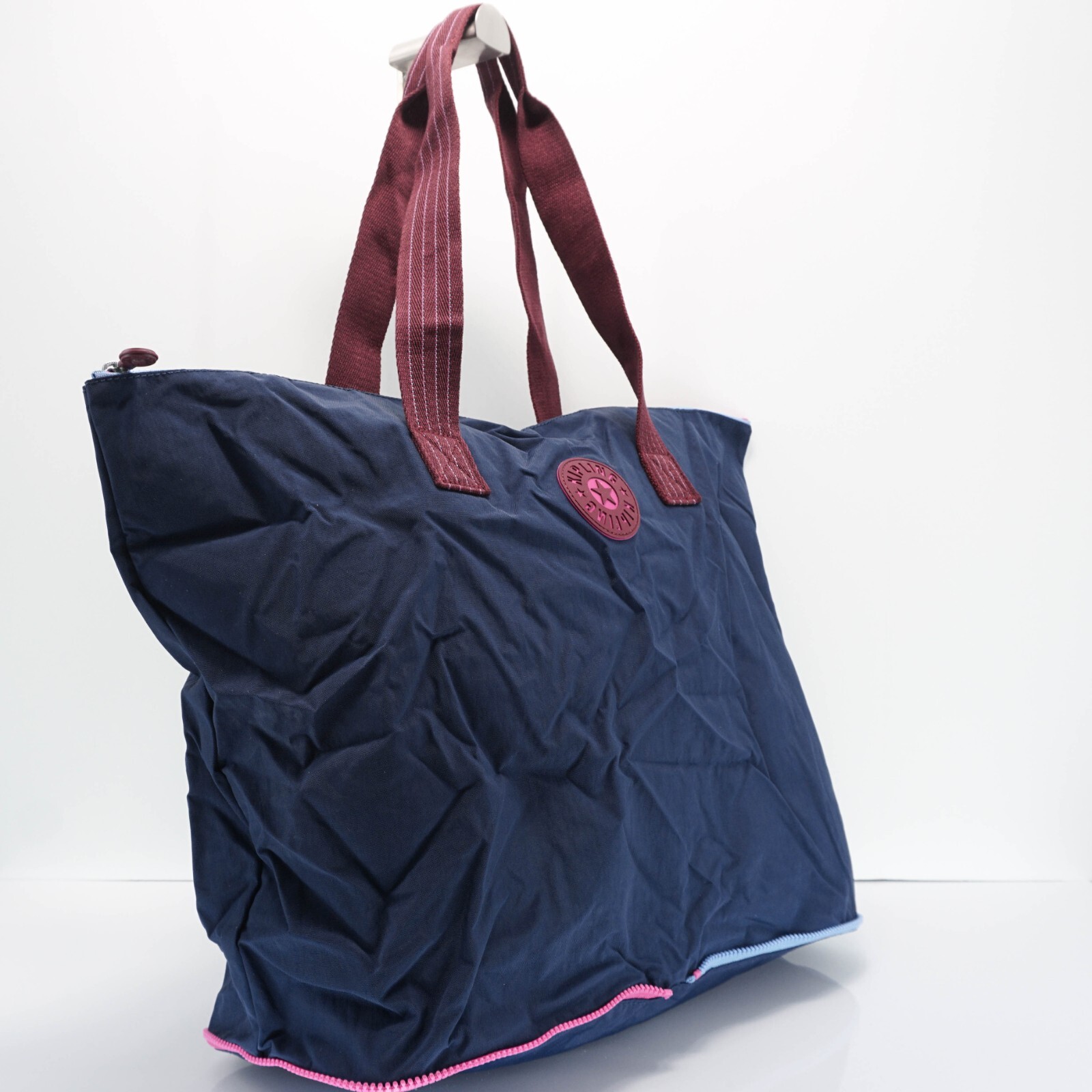 Kipling Davian Packable Large Tote Bag Travel Grocery KI9102 Mod Navy $69 NWT | eBay